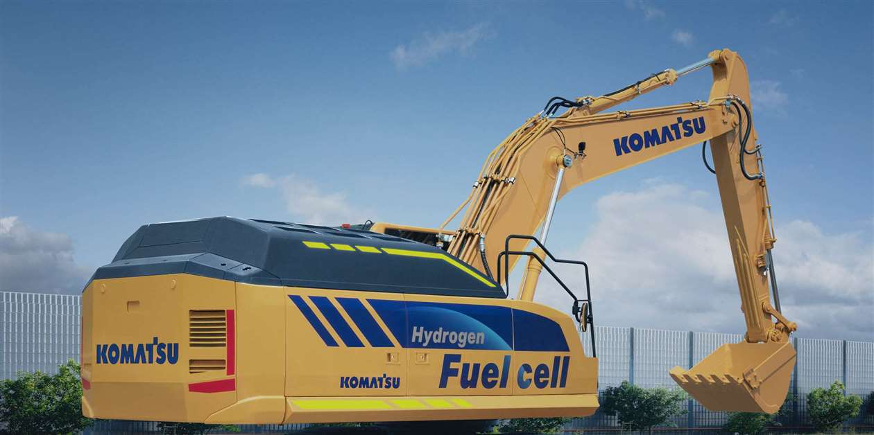Komatsu launches mid-sized hydrogen fuel-cell excavator concept - Power ...