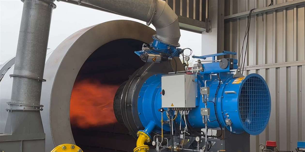 World’s first hydrogen-fuel asphalt burner - Power Progress