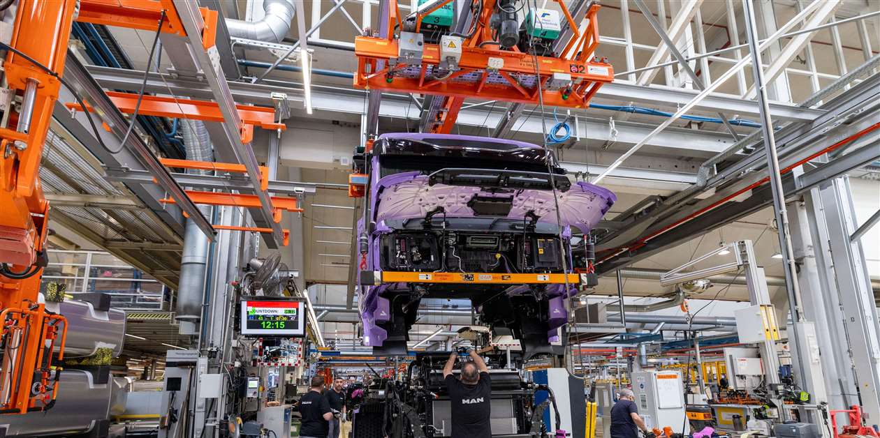 Updated assembly line at MAN Truck & Bus supports electric truck ...