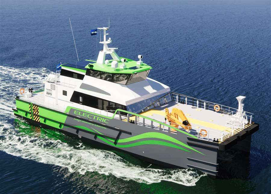 Damen unveils fully electric CTV, offshore charging concept - Power ...