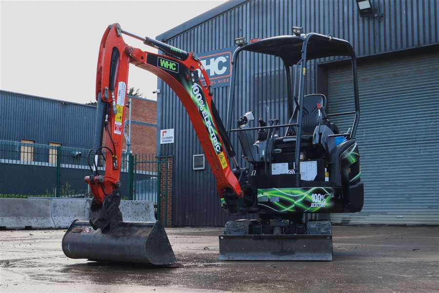 Retrofitted electric mini excavator now available for hire - Power Progress