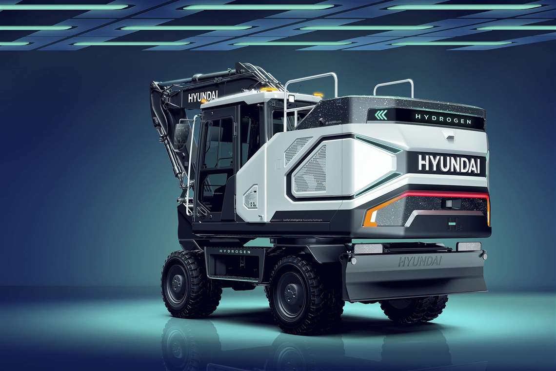 All hw155h hydrogen fuel cell wheeled excavator Articles - Power Progress